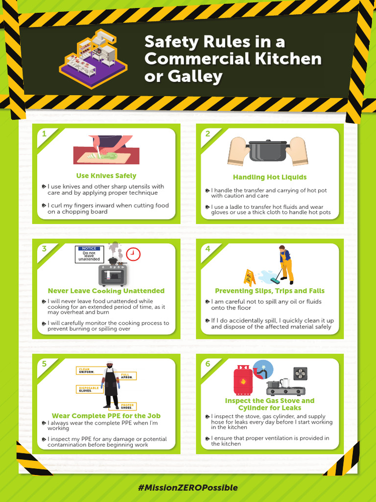 5) Safety Rules in A Commercial Kitchen or Galley | PDF