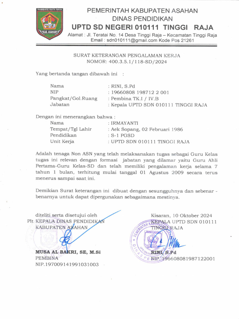Pengalaman Kerja | PDF