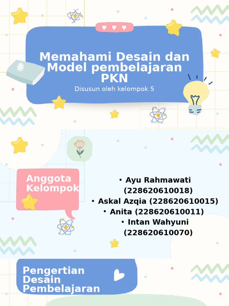 Memahami Desain Dan Model Pembelajaran PKN | PDF