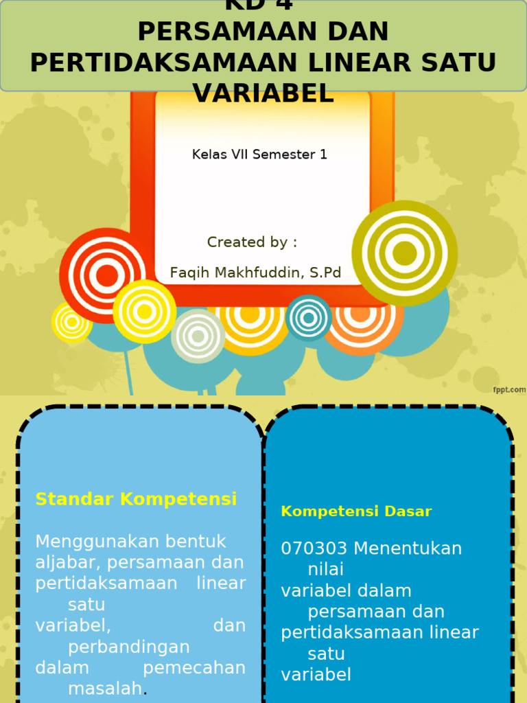 KD 4 Persamaan Dan Pertidaksamaan Linear Satu Variabel | PDF