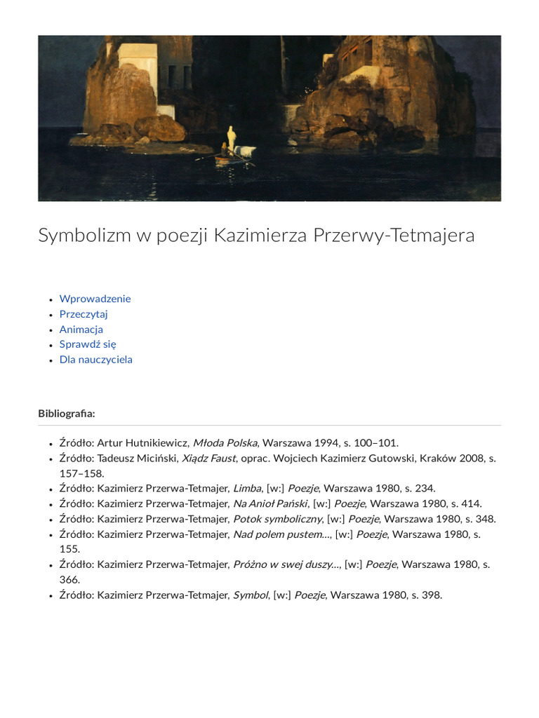 Symbolizm W Poezji Kazimierza PrzerwyTetmajera 3 | PDF