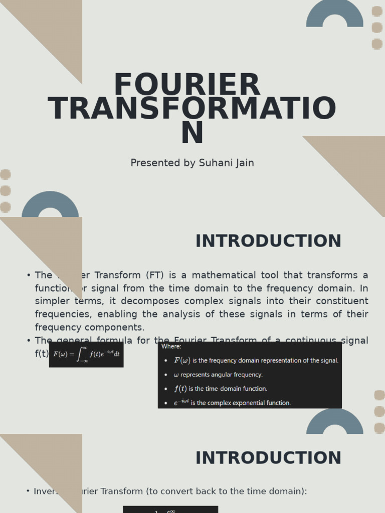 Fourier Transformation | PDF | Filter (Signal Processing) | Phase (Waves)