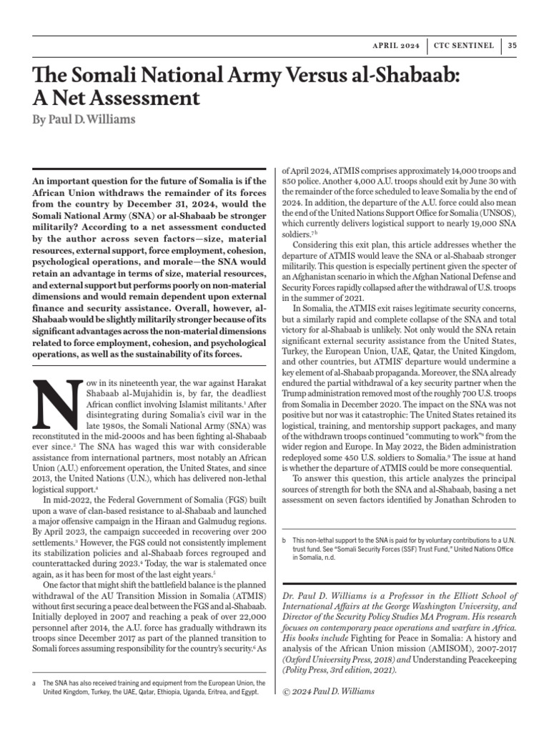 CTC SENTINEL 042024 - Article 4 | PDF | Al Shabaab (Militant Group) | Somalia