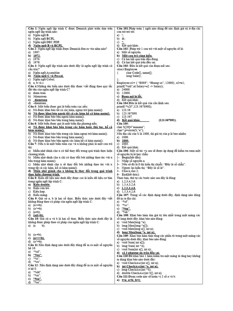 CSLT Co So Lap Trinh | PDF