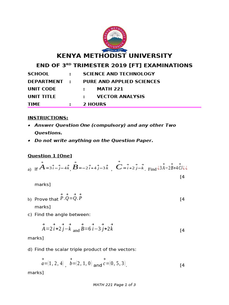 MATH_221_-VECTOR_ANALYSIS | PDF | Multivariable Calculus | Calculus