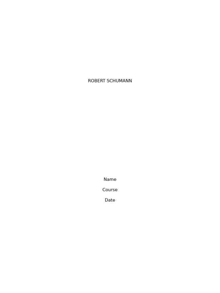 Robert Schumann | PDF | Robert Schumann | Chamber Music
