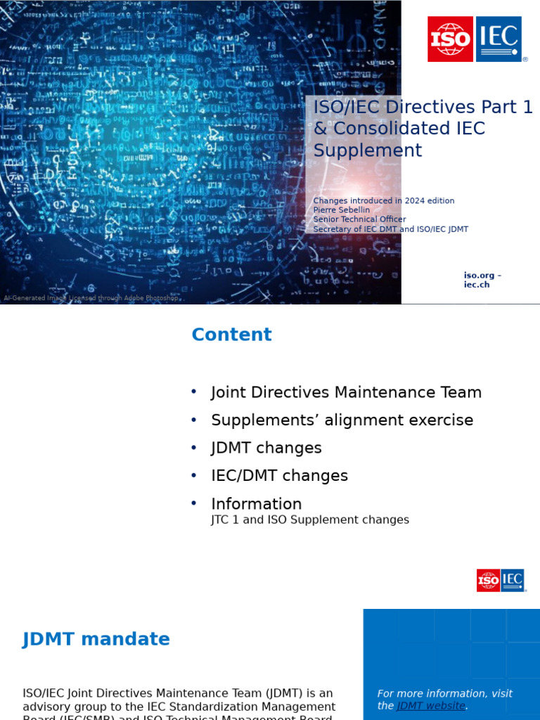 Directives 2024 Update | PDF | International Organization For Standardization | Iso/Iec Jtc 1