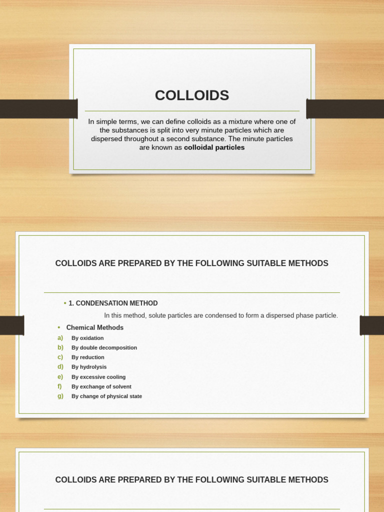 COLLOIDS | PDF | Colloid | Chemistry