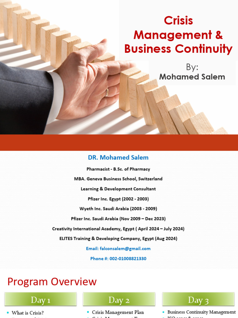 Crisis Management & Business Continuity Guide | PDF | Risk Management ...