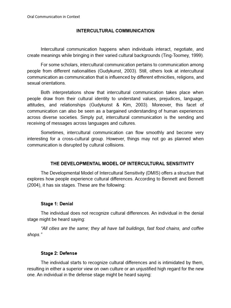 Intercultural Communication | PDF | Communication | Cross Cultural ...