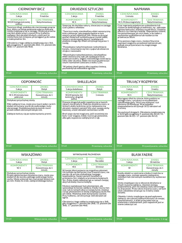 Druid Spells | PDF