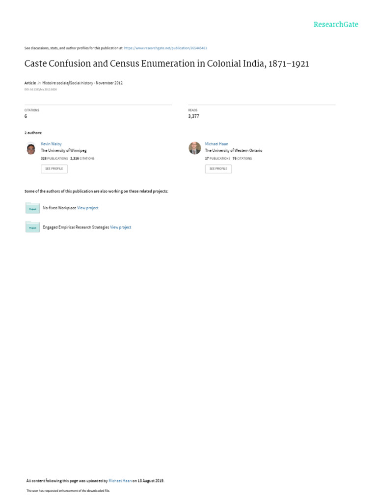 CDFDF | PDF | Census | Caste