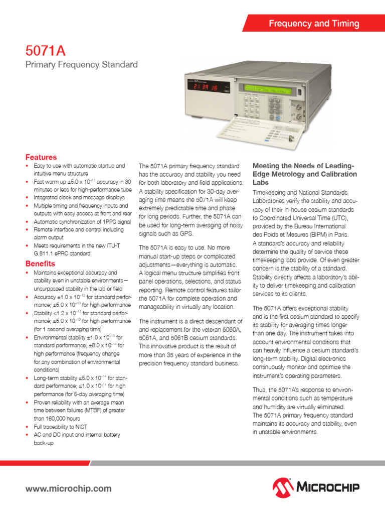 Microchip 5071A Datasheet 900-00510-000J 3 | PDF | Global Positioning ...