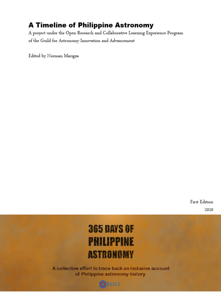 Philippine Astronomy Timeline Overview | PDF | Observatory | Astronomy