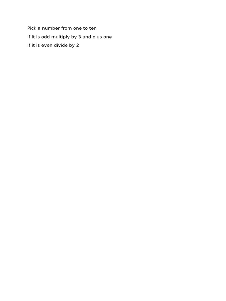 Pick A Number From One To Ten | PDF