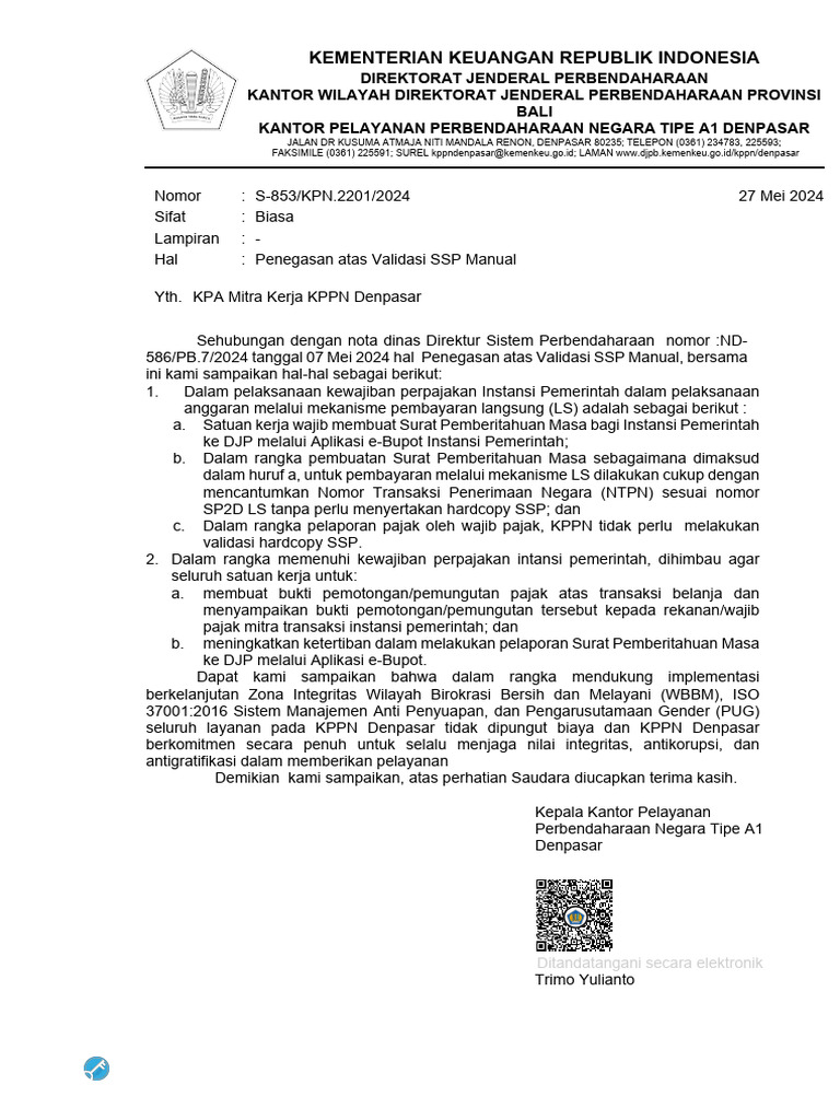 Penegasan Atas Validasi SSP Manual-2 | PDF