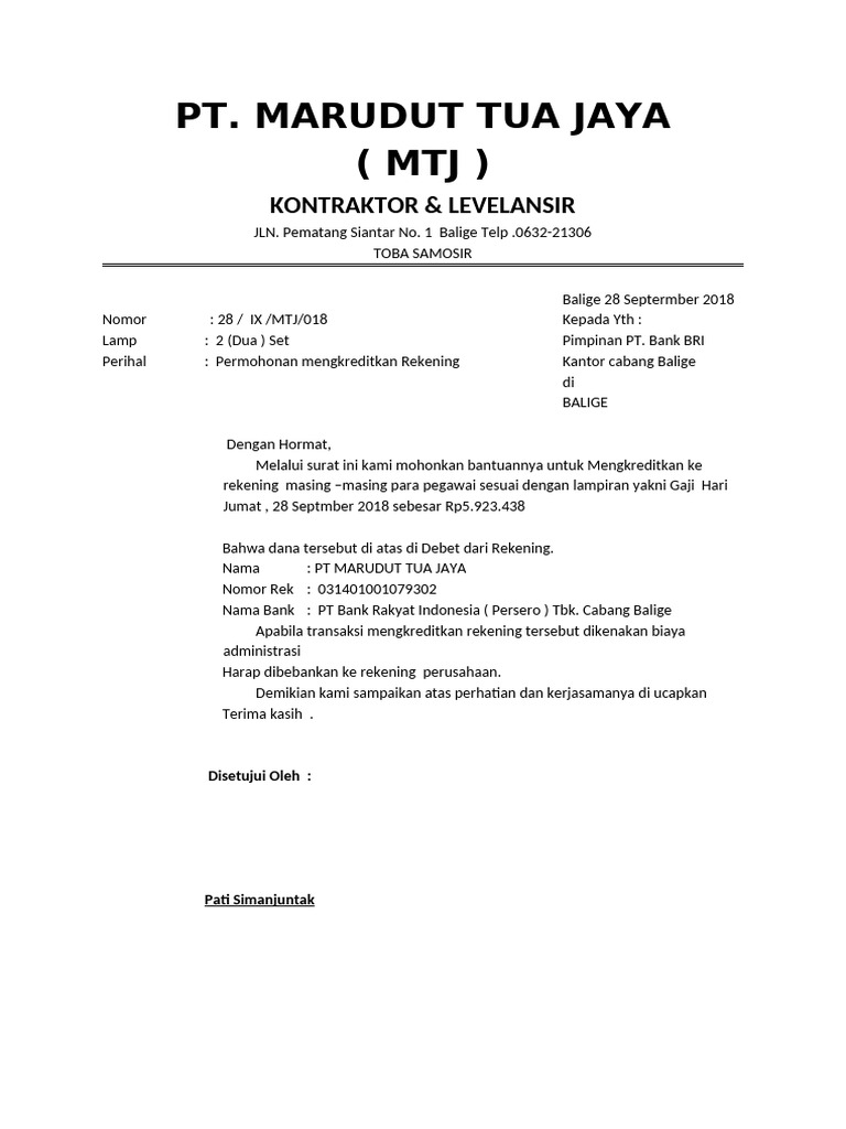 PT Marudut Tua Jaya | PDF