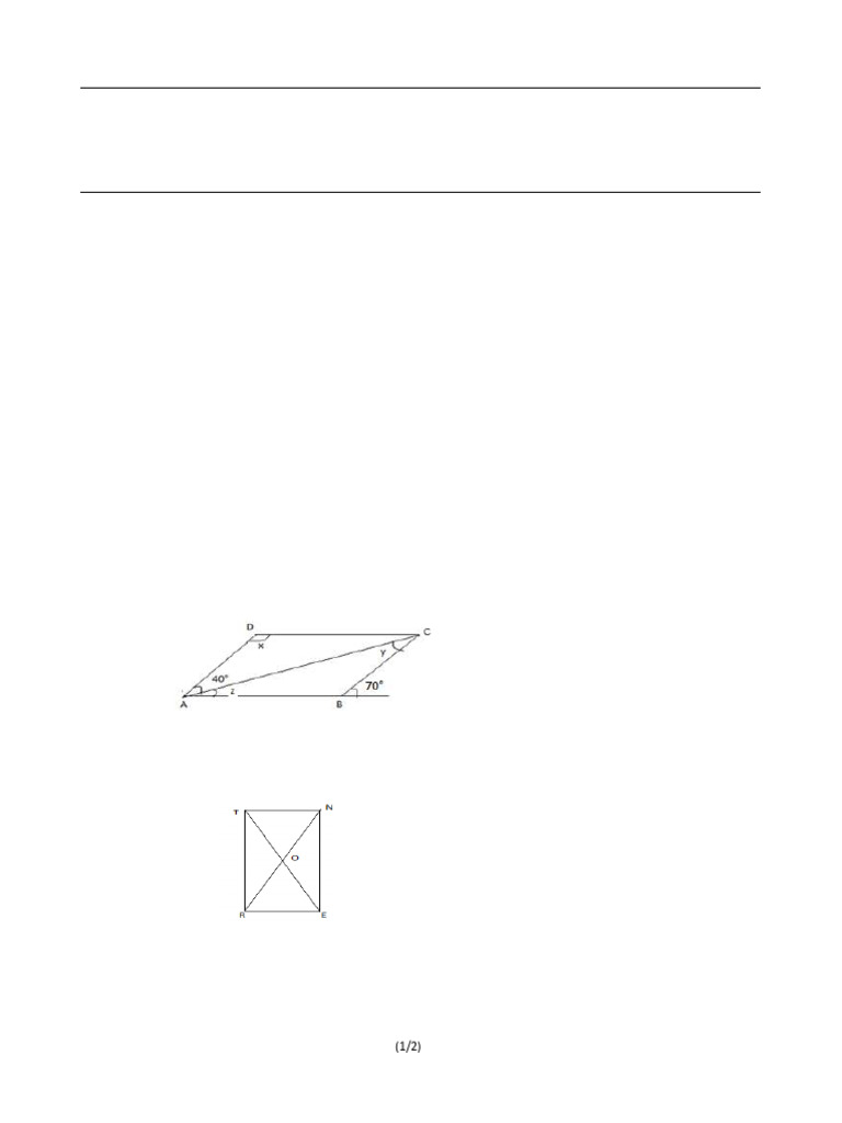 CBSE Class 8 Mathematics Worksheet Understanding Quadrilaterals 2 | PDF