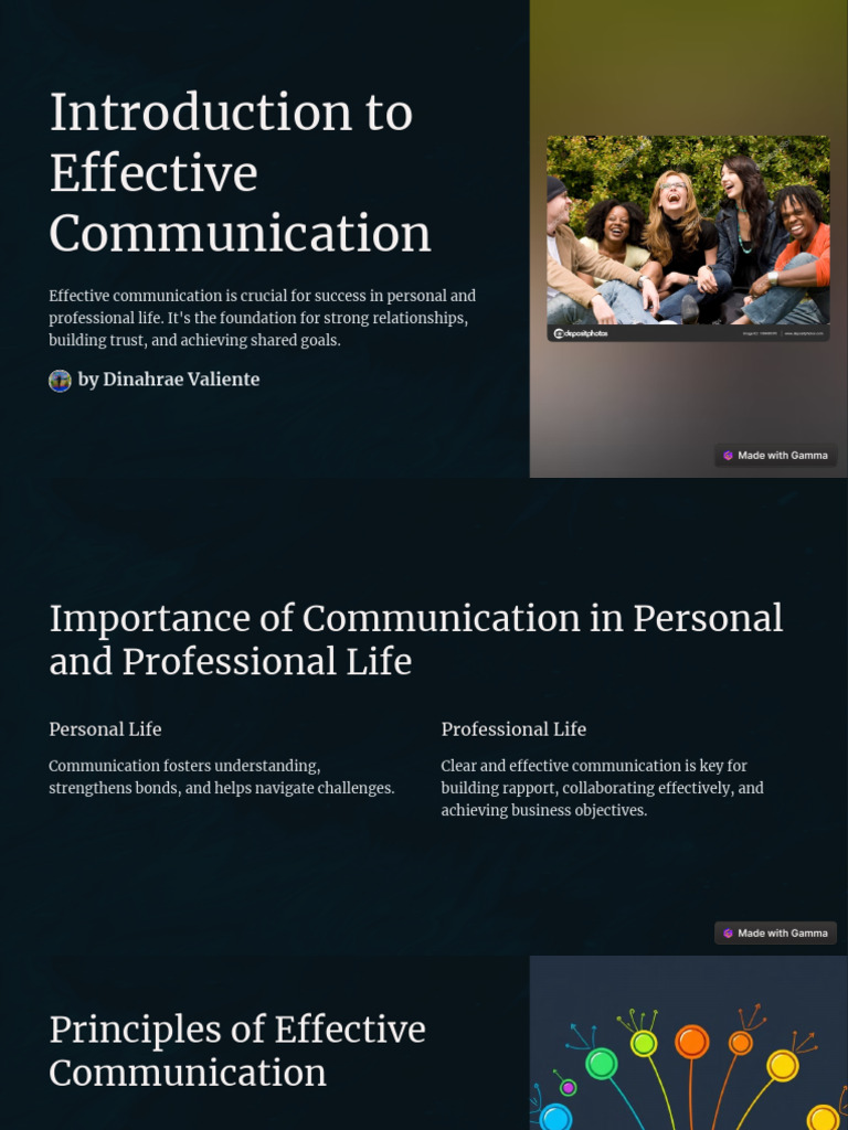 Introduction To Effective Communication | PDF | Career & Growth