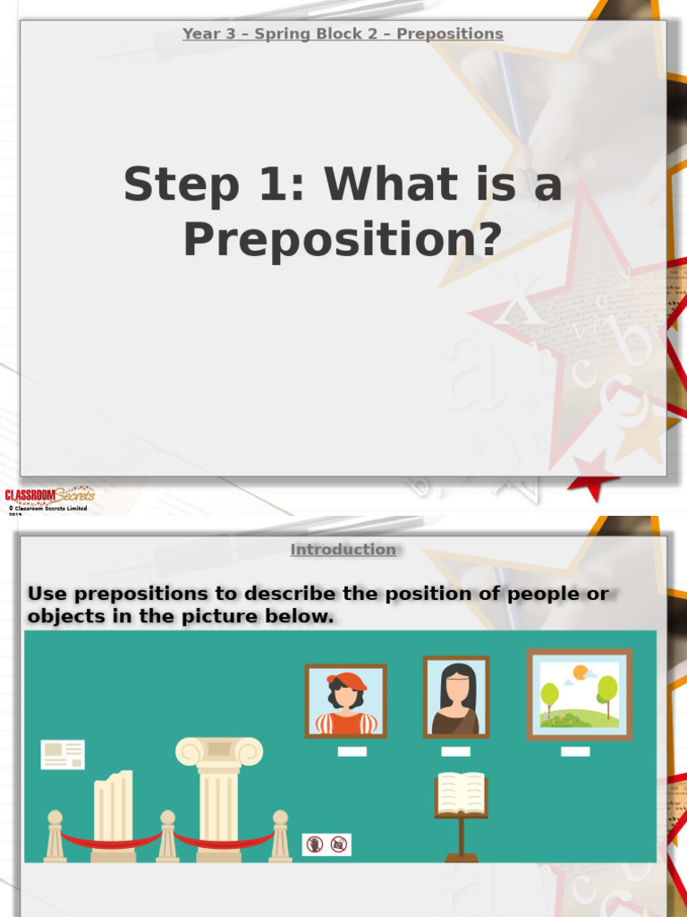 GPS Year 3 Spring Block 2 Step 1 PPT What Is A Preposition.224193915 | PDF | Preposition And ...