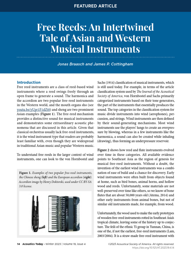 Free Reeds An Intertwined Tale of Asian and Western Musical Instruments ...
