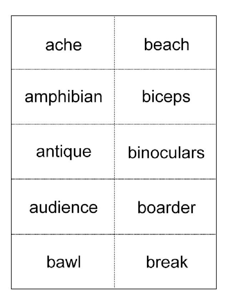 5th Grade Level Sight Words Flashcards | PDF
