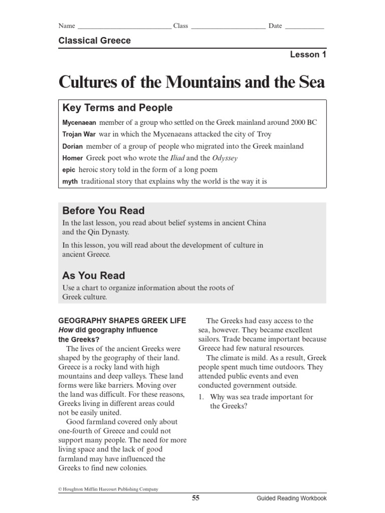 Classical Greece Lesson 1 | PDF | Mycenaean Greece | Greeks