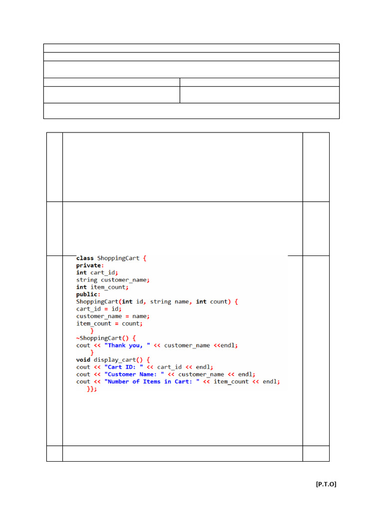 Final Question Paper 07 Oct-2024 | PDF | C++ | Class (Computer Programming)