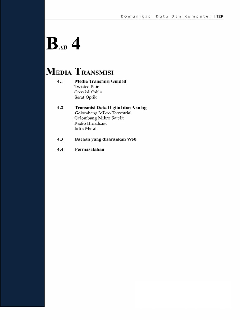 Bab 4 Media Transmisi | PDF