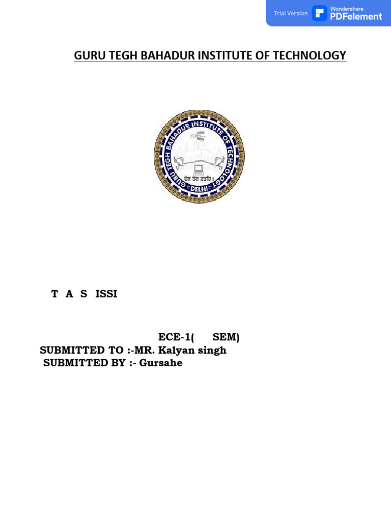 Guru Tegh Bahadur Institute of Technology: T A S Issi | PDF | Dyeing ...