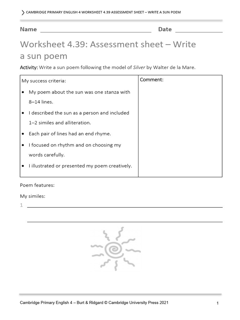 Pri - Eng - 2ed - tr4 - Worksheet - 4.39 - Assessment - Sheet - Write ...