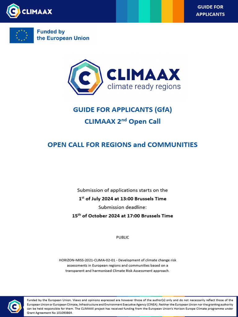Climaax - 2oc - Guide For Applicants - 01072024 | PDF | Cost Of Living ...