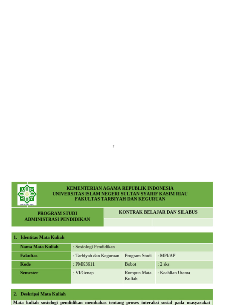 Kontrak Dan Silabus SOSPEN Genap 2023-2024 | PDF | Karier & Perkembangan