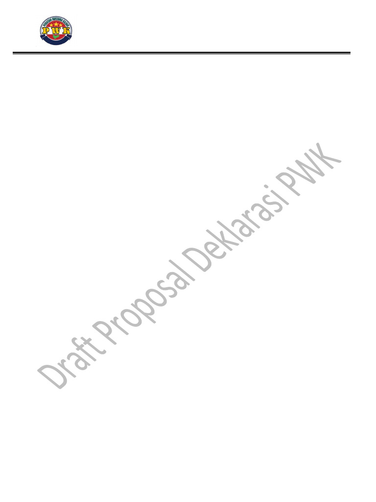 Draft Proposal Deklarasi PWK | PDF