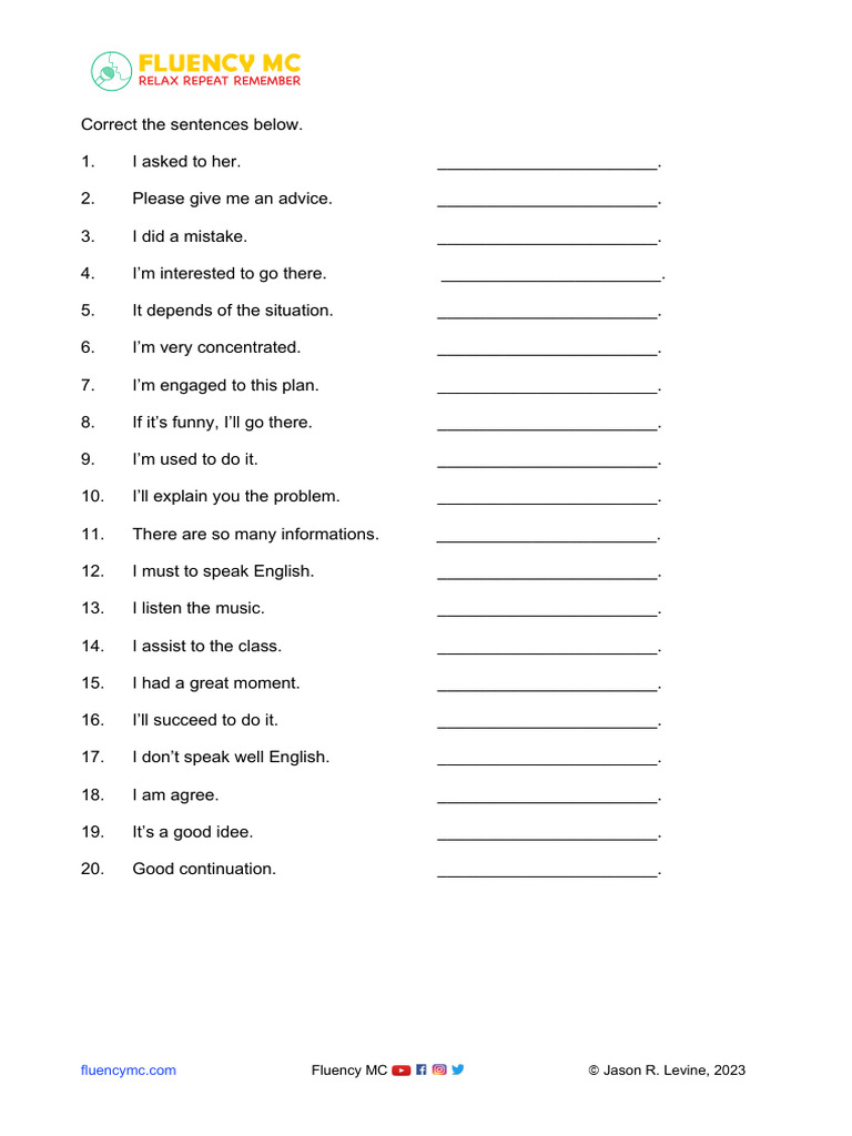 20 Common French Mistakes | PDF | Cognitive Science | Learning