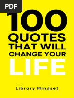 100 Qoutes That Will Change Your Life Book | PDF | Mindset | Love