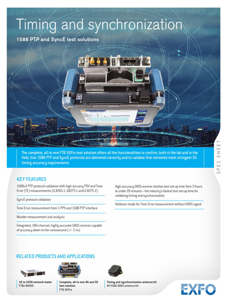 Exfo Spec-Sheet Timing-And-Synchronization v1d en | PDF | Accuracy And ...