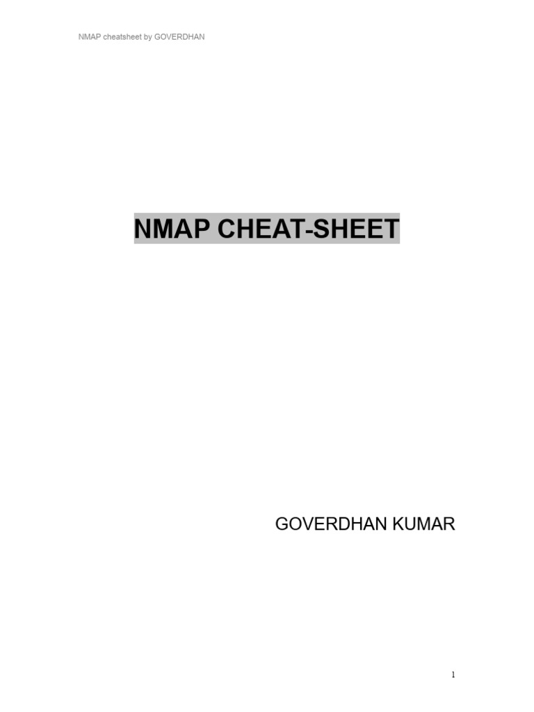 NMAP | PDF | Port (Computer Networking) | World Wide Web