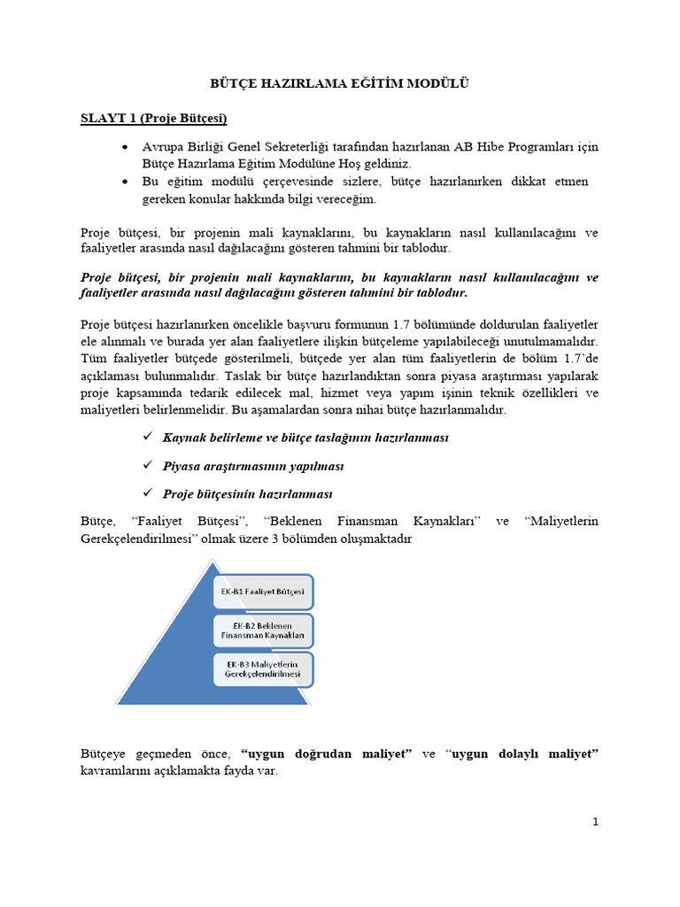 Butce Hazirlama Modulu | PDF