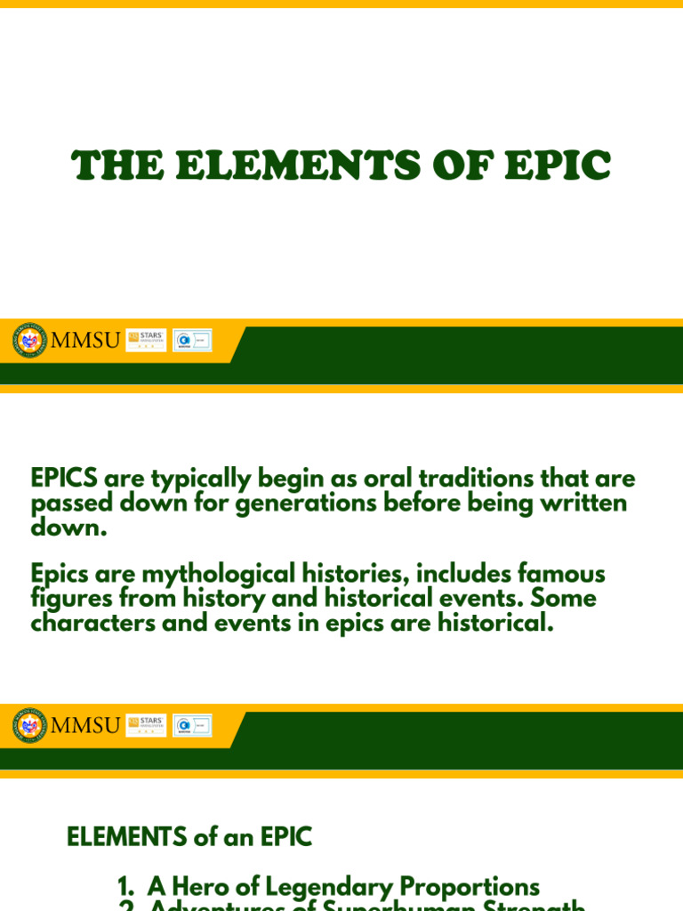 Elements of An Epic | PDF