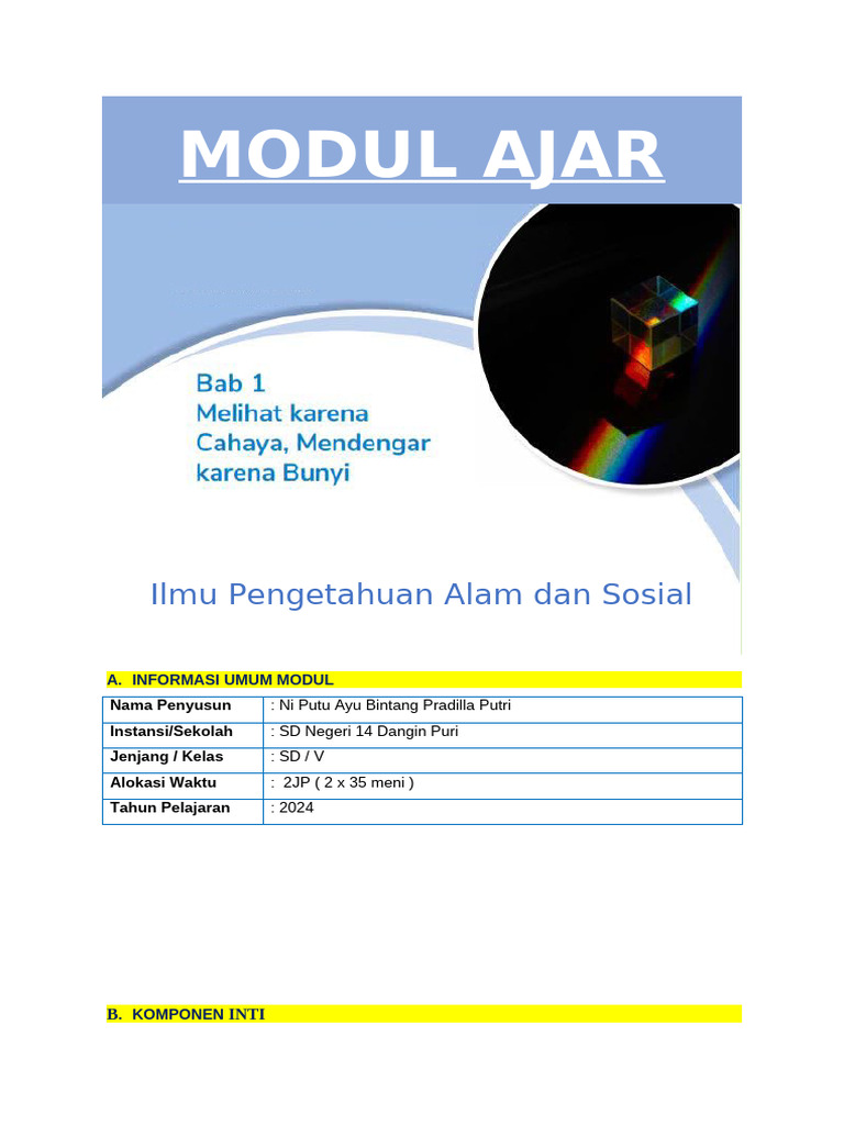 Modul Ajaar Ipas Bintang 2 | PDF