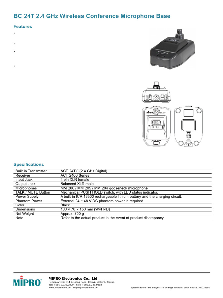 BC-24T Spec Sheet 2021 En-1 | PDF