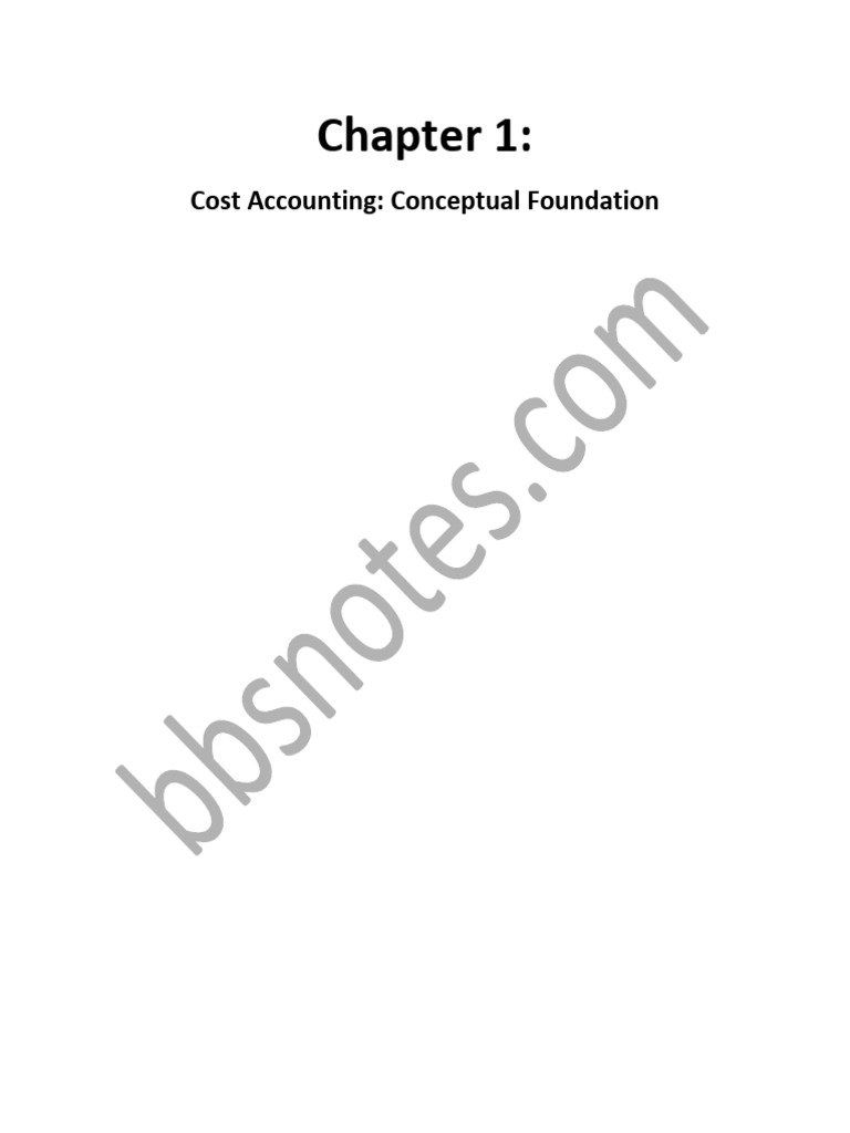Chapter 1 Cost And Management Accounting Pdf