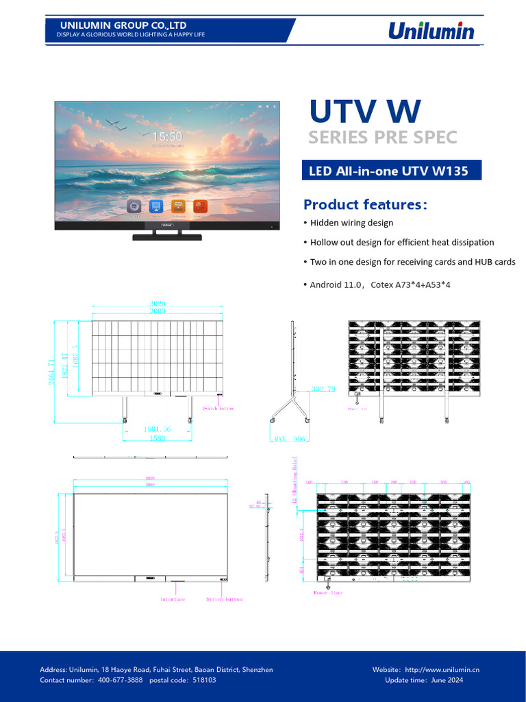 Unilumin AIO SMD 135 Inch | PDF | Electronics | Display Technology