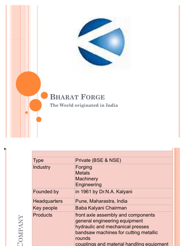 Bharat Forge Presentation | PDF
