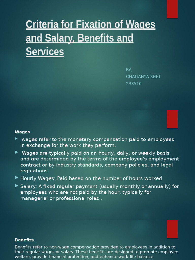 Criteria For Fixation of Wages and Salary | PDF | Cost Of Living ...