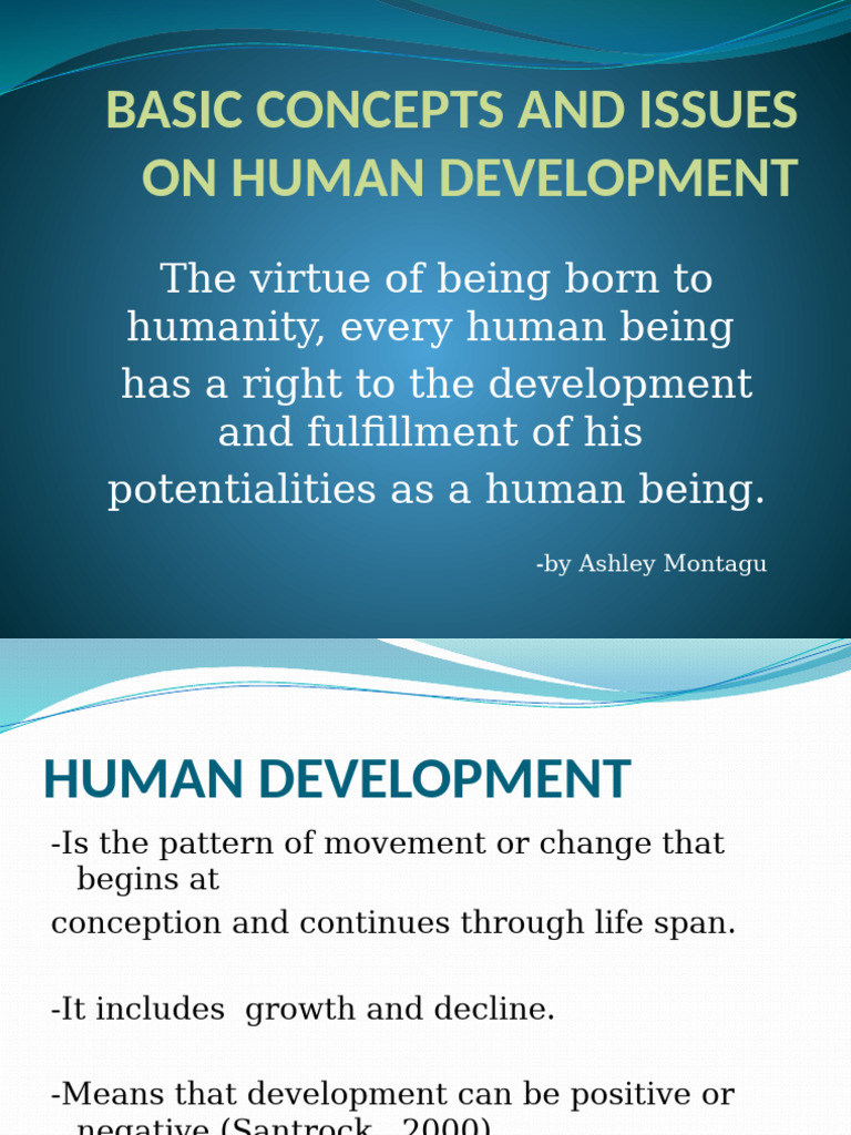 Basic Concepts and Issues On Human Development | PDF | Adolescence | Human
