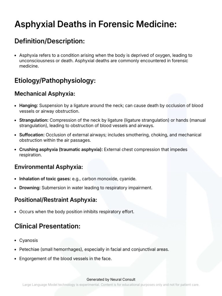 Asphyxial Deaths in | PDF | Clinical Medicine | Medical Specialties