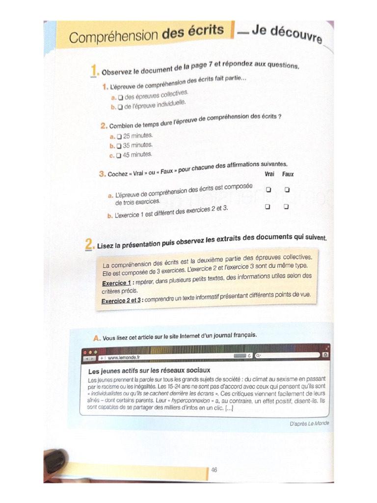 Comprehension Des Ecrits | PDF