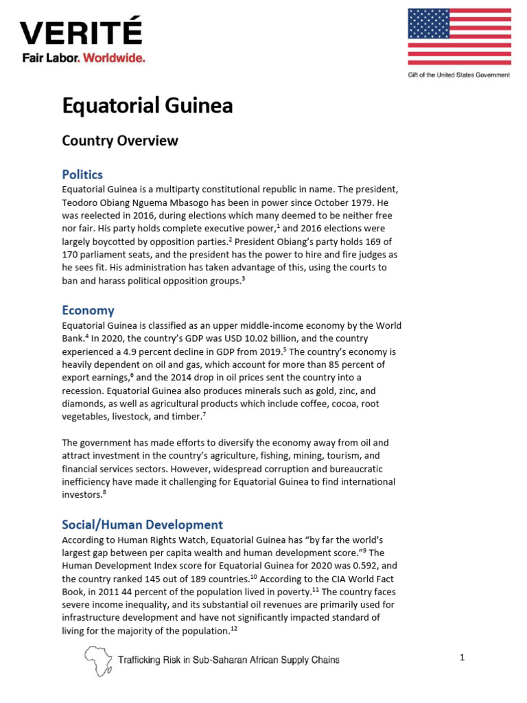 Equatorial Guinea: Politics, Economy, and Human Rights | PDF | Human ...